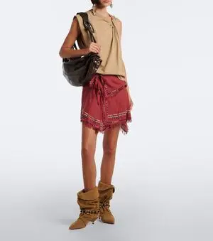 Isabel Marant Étoile Edrik Embellished Suede Ankle Boots - Beige