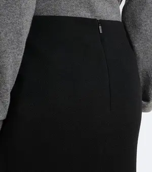Max Mara Wool-blend Jersey Pencil Skirt - Black