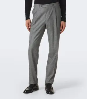 Canali Checked Double-breasted Wool Suit - Black
