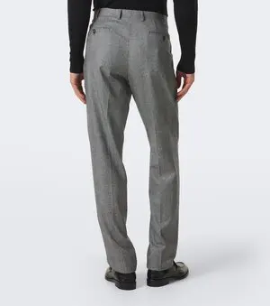 Canali Checked Double-breasted Wool Suit - Black