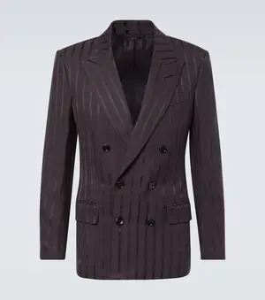 TOM FORD Striped Jacquard Blazer - Grey