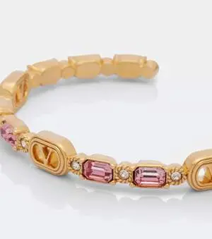 Valentino Garavani Ovalette Swarovski®-embellished Cuff Bracelet