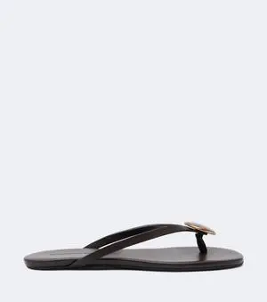 Christopher Esber Aura Quartz Leather Thong Sandals
