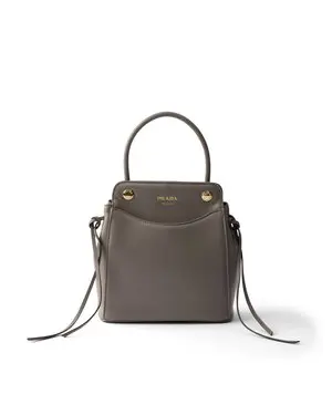 Prada Mini Leather Handbag - Grey