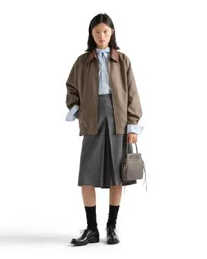 Prada Mini Leather Handbag - Grey
