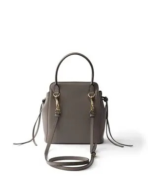 Prada Mini Leather Handbag - Grey
