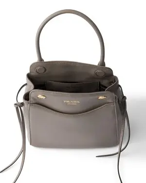 Prada Mini Leather Handbag - Grey