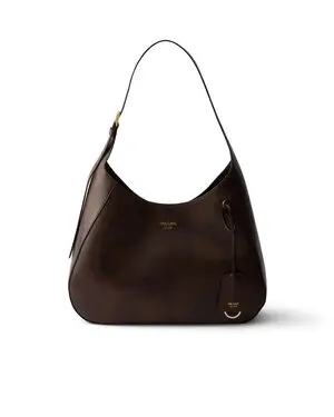 Prada Boogie Large Leather Bag - Brown