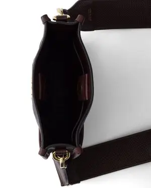 Prada Mini Leather Shoulder Bag - Brown