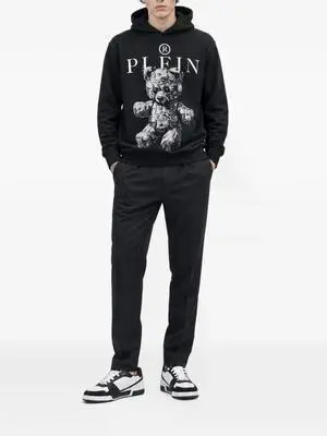 Philipp Plein Teddy Dollar Embellished Hoodie - Black