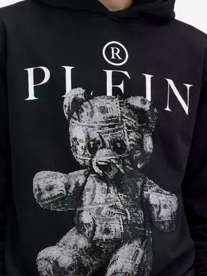 Philipp Plein Teddy Dollar Embellished Hoodie - Black