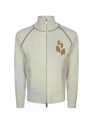 Isabel Marant Étoile Logo-intarsia Zip-up Cardigan