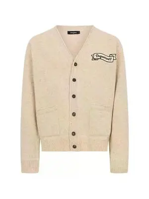 Dsquared2 Logo Patch Cardigan - Neutrals