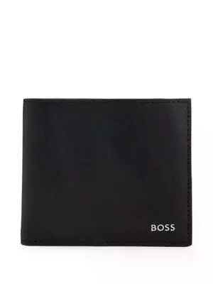 BOSS Logo-plaque Bifold Wallet - Black