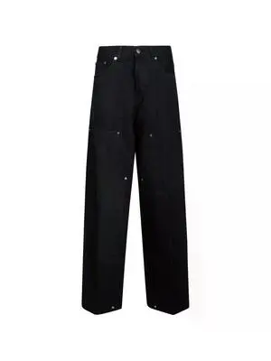 HAIKURE Panelled Wide-leg Jeans - Black