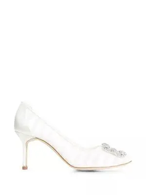 Manolo Blahnik Hangisila Pumps - White