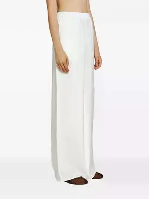 Max Mara Wide-leg Silk Trousers - White