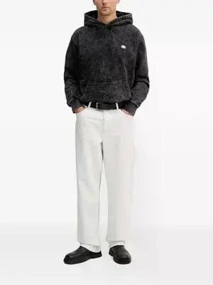Alpha Industries Acid-wash Logo-patch Hoodie