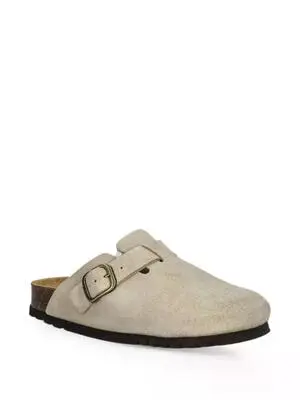 DR. SCHOLL'S SHOES Buckle-fastening Suede Mules - Neutrals