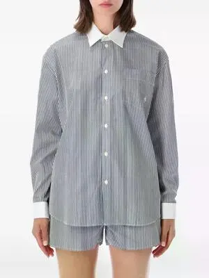SPORTY & RICH Vertical-stripe Long-sleeve Shirt