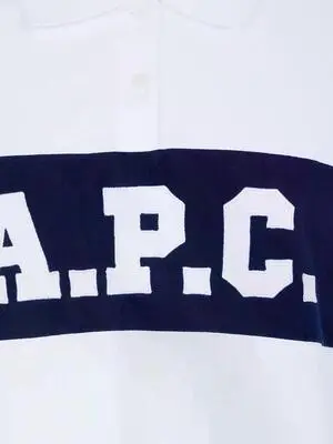 A.p.c. Long-sleeve Logo Patch Polo Shirt