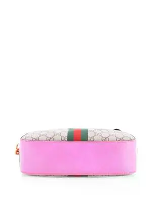 Gucci Ophidia Convertible Camera Bag In Gg Coated Canvas With Leather