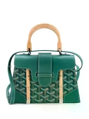Goyard Structured Saigon Top Handle Bag Coated Canvas With Leather Mini Satchel
