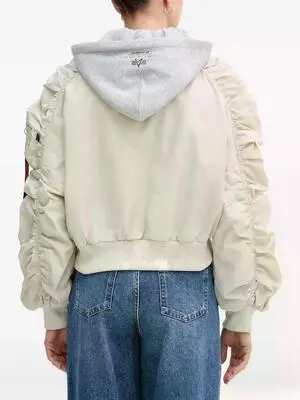 Alpha Industries Ruched Sleeve Hooded Jacket
