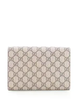 Gucci Dionysus Chain Wallet Gg Coated Canvas Small Crossbody Bag - Red