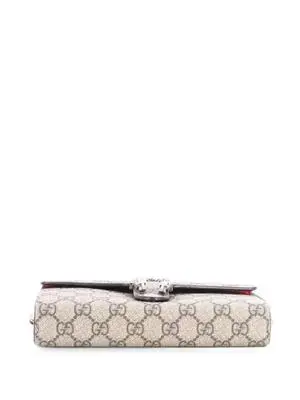 Gucci Dionysus Chain Wallet Gg Coated Canvas Small Crossbody Bag - Red