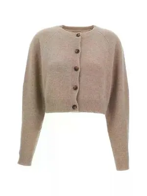 Loulou De Saison Heike Raglan-sleeve Cropped Cardigan - Neutrals