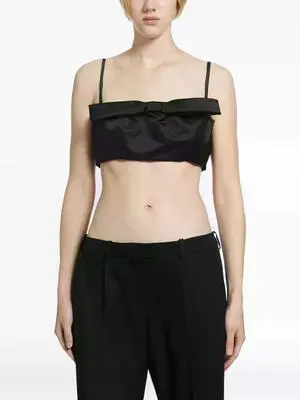Givenchy Bow-detail Crop Blouse - Black