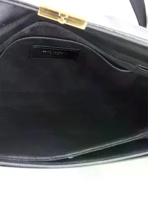 Saint Laurent Bellechasse Shoulder Bag In Suede And Leather - Black