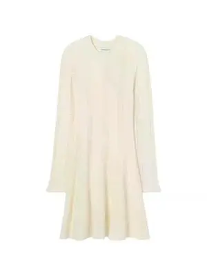 Claudie Pierlot Knitted Skater Dress - Neutrals