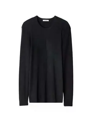 LEMAIRE Long-sleeve Top In Ribbed Jersey - Black