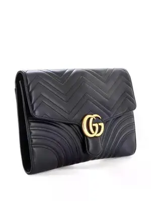 Gucci Gg Marmont Matelassé Leather Clutch Bag