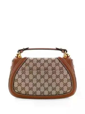 Gucci Blondie Nm Top Handle Bag Gg Coated Canvas With Leather Medium Shoulder Bag - Brown
