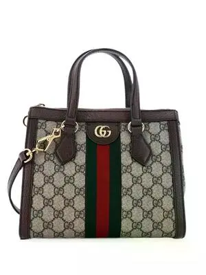 Gucci Ophidia Top Handle Gg Coated Canvas Small Tote Bag
