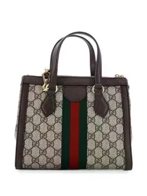 Gucci Ophidia Top Handle Gg Coated Canvas Small Tote Bag
