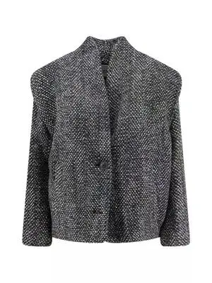 MARANT ETOILE Drogo Bouclé-knit Jacket - Black