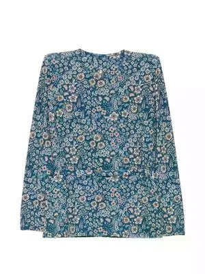 PIP STUDIO Floral-print Wrap Top - Blue