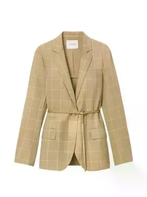 Lafayette 148 New York Neapolitan Belted Checked Jacket