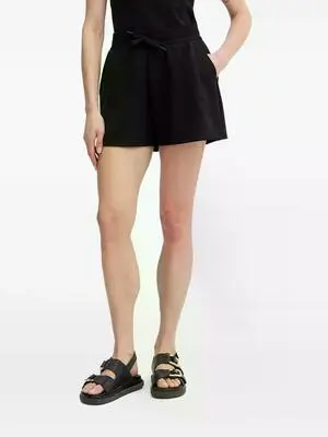 Armani Exchange Logo-embroidered Drawstring Shorts - Black