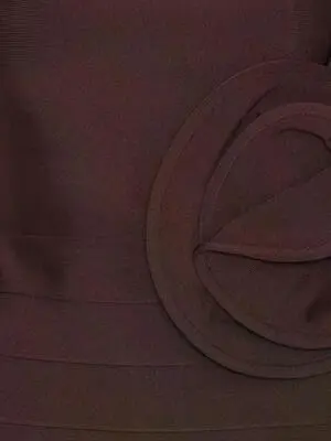 ROTATE BY BIRGER CHRISTENSEN Cap Sleeve Rose Detail Mini Dress - Brown
