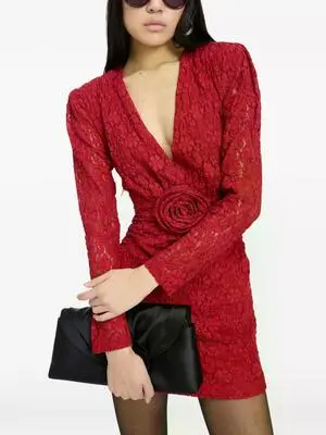 ROTATE BY BIRGER CHRISTENSEN Lace V-neck Mini Dress