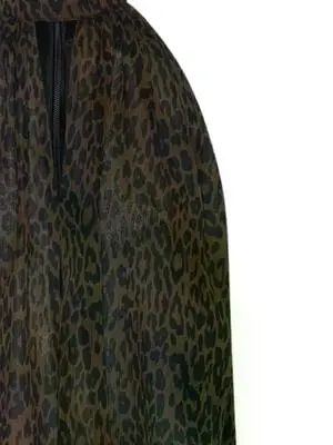 ROTATE BY BIRGER CHRISTENSEN Leopard-print Halterneck Top
