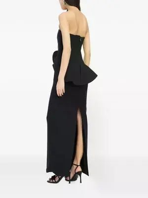 ROTATE BY BIRGER CHRISTENSEN Long Flower Strapless Dress