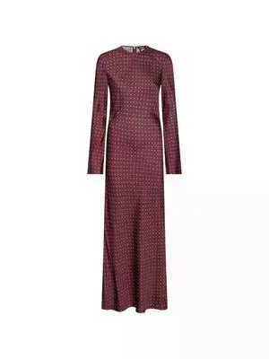 ROTATE BY BIRGER CHRISTENSEN Dot Satin Maxi Dress - Red