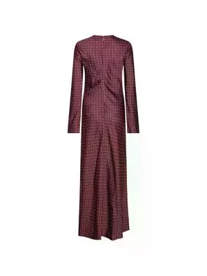 ROTATE BY BIRGER CHRISTENSEN Dot Satin Maxi Dress