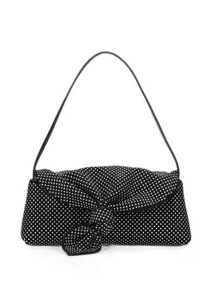 ROTATE BY BIRGER CHRISTENSEN Rhinestone Knot-scarf Bag - Black